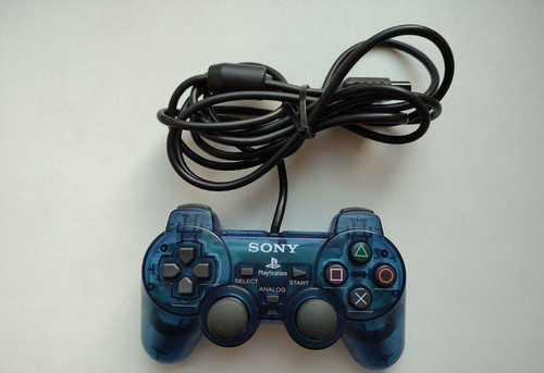 Геймпад DualShock 2 Clear Blue (Оригинал) PS2