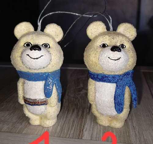 Ёлочная игрушка Олимпийский мишка символ Сочи
