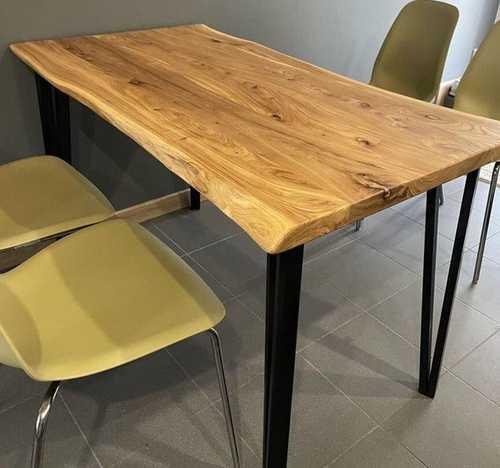 Кухонный стол из дерева лофт
