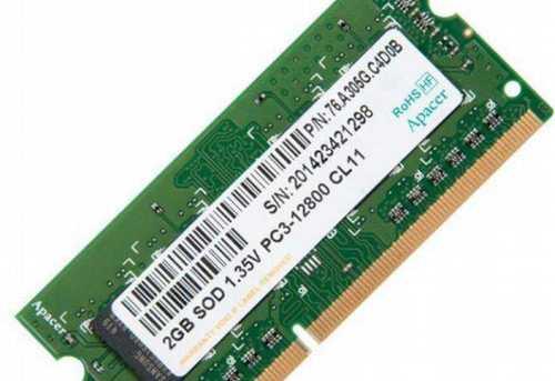 Оперативная память SO-dimm DDR-3L PC-12800 2Gb Apa