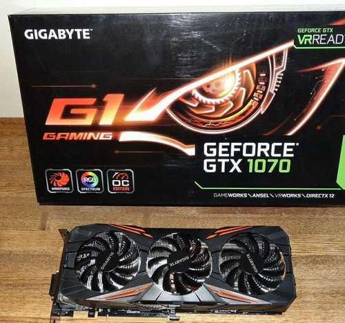 Видеокарта gtx 1070 8gb Gigabyte