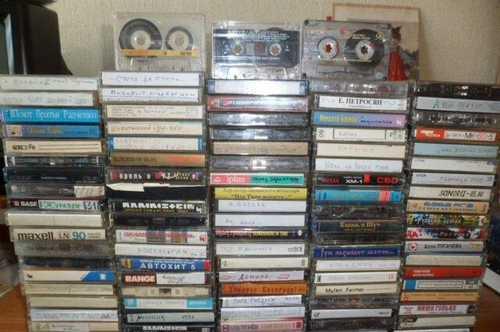 Аудио кассеты разные, с записью 103 шт
