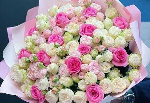Букет Кустовые Розы Эквадор/ цветы с доставкой