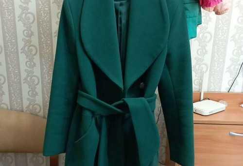 Пальто женское демисезонное драповое 42