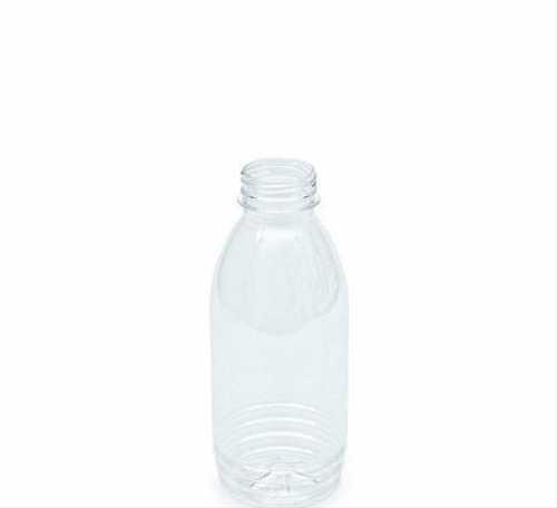Пластиковая бутылка круглая 450 мл с ребрами жестк