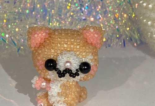 Амигуруми из бисера котик