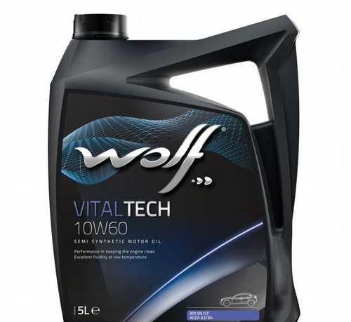 Масло моторное 10W-60 vitaltech 5L Wolf