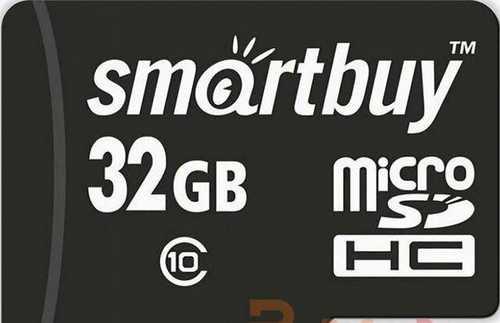 Карта памяти Microsdhc 32GB Smart Buy без SD адапт