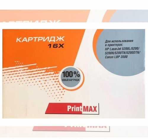 Тонер-картридж PrintMax Q7516A для HP