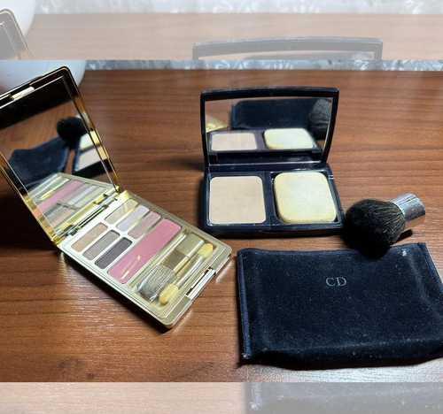 Estee Lauder тени и Diorskin Forever compact пудра