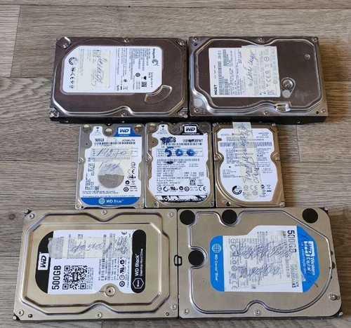 Hdd 2.5 и 3.5 (500gb) желтые смарты