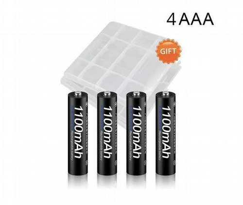 Аккумуляторы AAA-4 шт (мизинчиковые) 1100 mAh -4