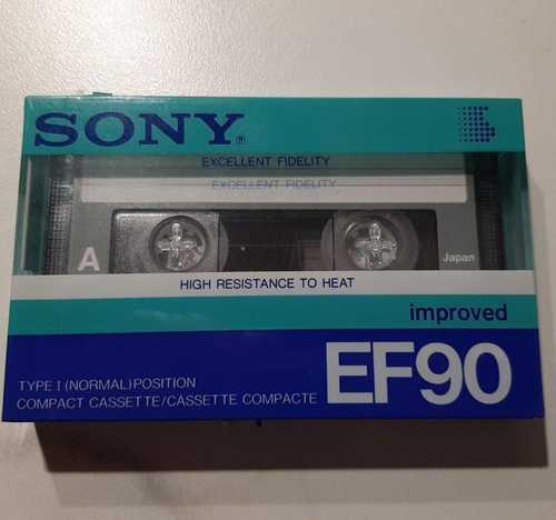 Аудиокассета Sony EF 90 новая