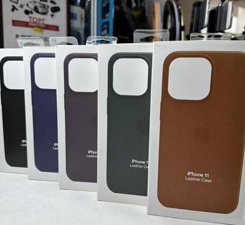 Кожаный чехол leather case для iPhone 11