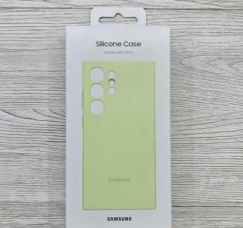 Чехол Silicone Case для Samsung S24 Ultra лайм