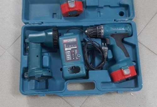 Шуруповерт makita 2 шт. + Фонарь