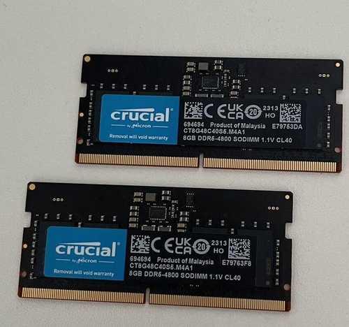 Оперативная память (8Gb   8Gb) DDR5 Crucial