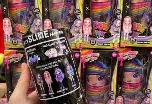 Кукла в капсуле rainbow сюрприз, кукла с слаймом