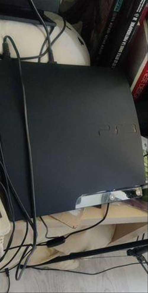 Sony PS3 slim 320gb 2 геймпада игры