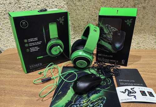 Продам игровой набор Razer наушники + мышь