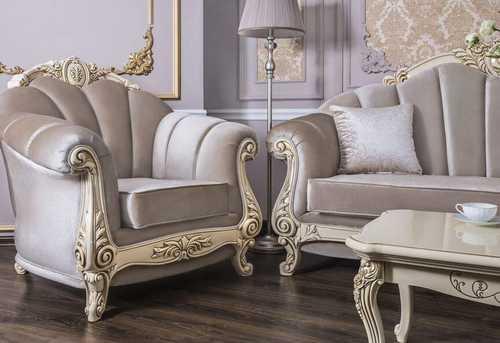 Марселла крем комплект мягкой мебели диван кресло