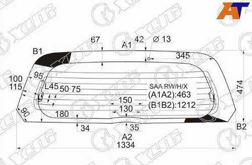 Стекло заднее honda FIT 2001-2007