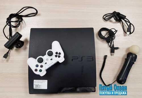 Sony PlayStation 3 Slim 320Gb прошита с мув+камера