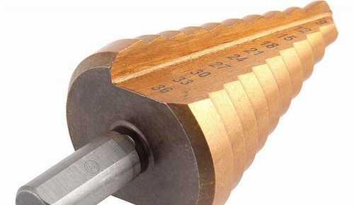 Сверло по металлу 9-36 мм, 10 ступеней, шаг 3 мм