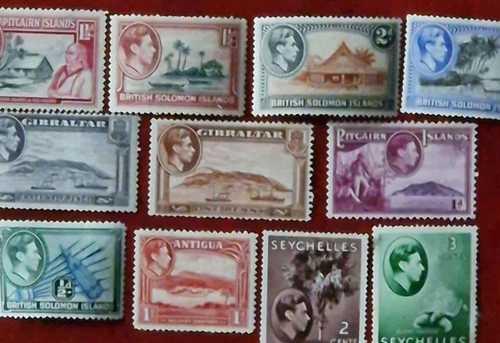 Почтовые марки Великобритании Британские колонии
