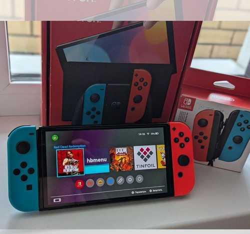 Nintendo switch oled прошитая 256гб