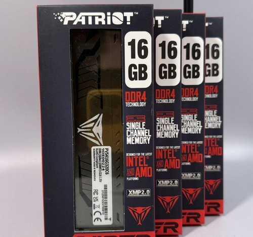 DDR4 16Гб 3200мгц CL16 Patriot V Steel Магазин