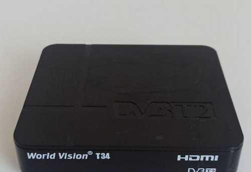 Приставка для цифрового тв Dv3 T2 World Vision T34