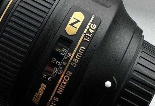 Объектив Nikon AF-S nikkor 58mm f/1.4G