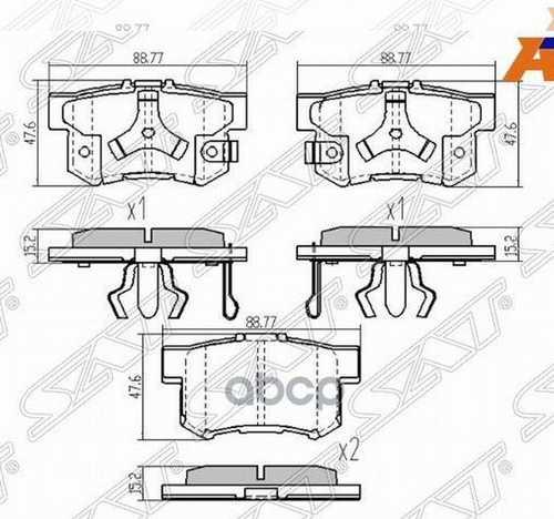 Колодки тормозные зад honda accord CU#/ CR-V RD4/8