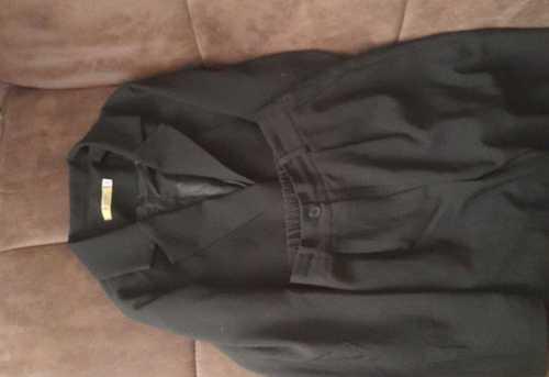 Костюм женский чёрный 44 : пиджак и брюки