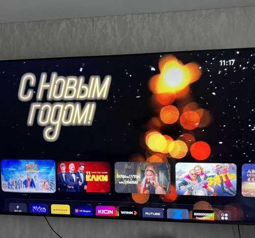 Телевизор 75 дюймов 4к, Смарт. На гарантии