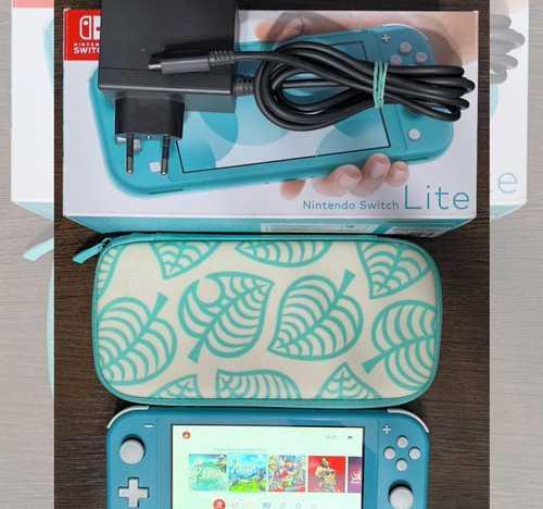 Nintendo switch lite 128Gb.Прошита.Много игр.Чехол