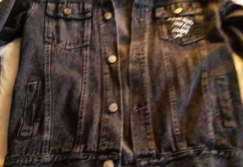 Куртка джинсовая подростковая с капюшоном, жакет