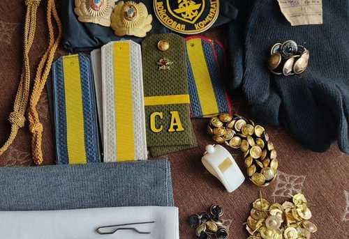 Военные вещи СССР мвд (погоны, пуговицы, перчатки)
