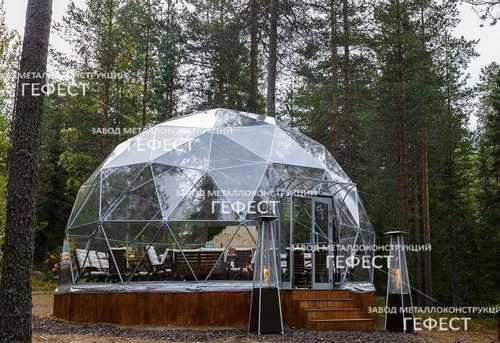 Сферический шатер, Глэмпинг диаметр 8м