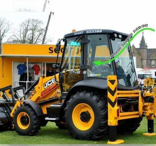 Стекло кузовное заднее левое на JCB 3cx-4cх 2003