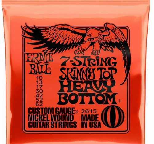 Струны Ernie Ball 7-String Skinny Top Heavy Bottom Slinky 10-62 (2615)