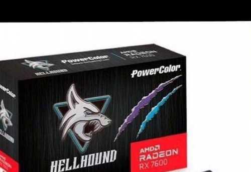 Видеокарта PowerColor RX7600 Hellhound 8GB