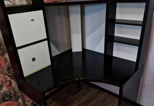 Компьютерный стол угловой с полками IKEA