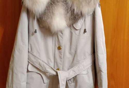 Куртка женская зимняя с воротником лиса