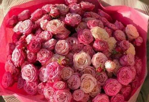 Букет цветов кустовые пионовидные розы, доставка