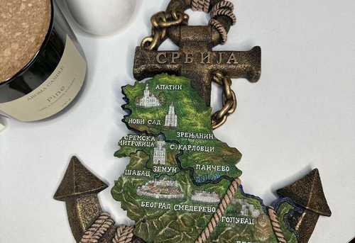 Якорь Srbija настенный сувенир