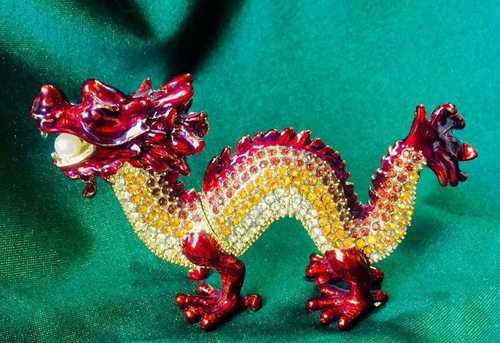 Дракон сувенир шкатулка. Блокнот с драконом