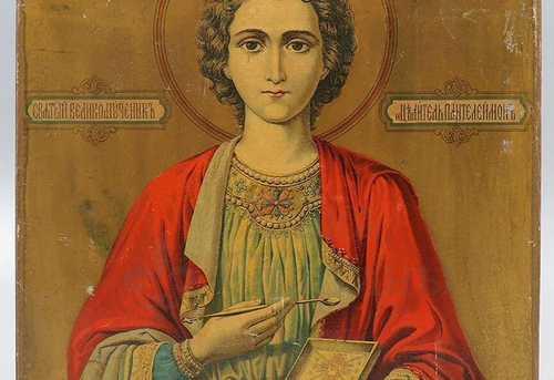 Икона Святой целитель Пантелеймон Россия, н. 20 в