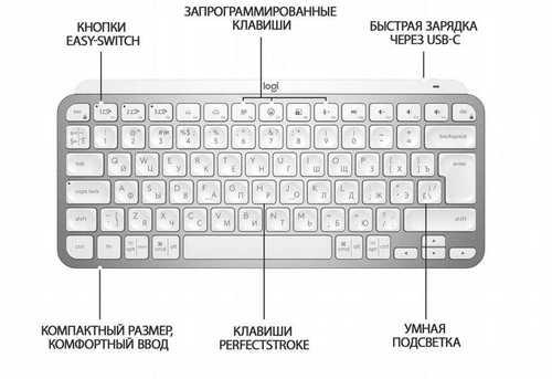 Клавиатура беспроводная Logitech MX Keys Mini